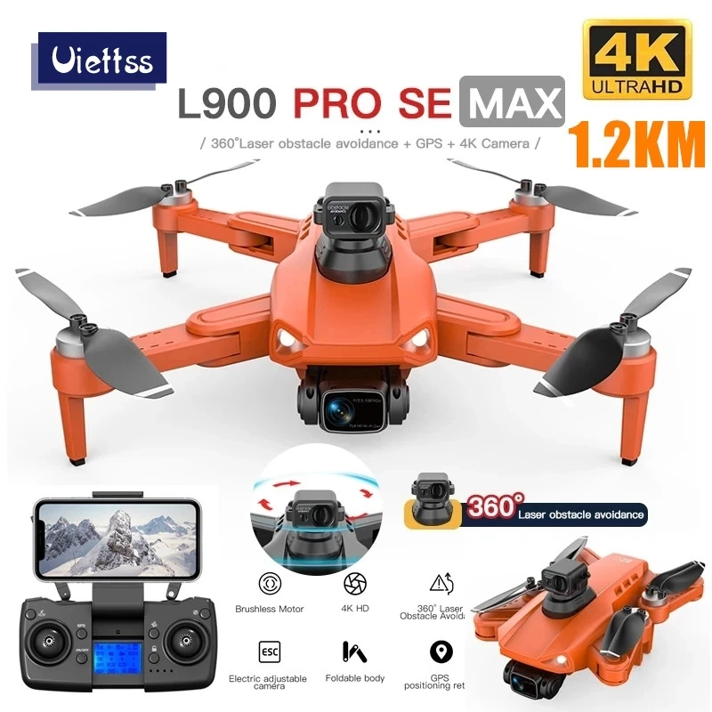 Profissional L900 Pro SE MAX Drone GPS 4K WIFI FPV Câmera 360 ° Obstáculo Evitar Brushless Motor ...