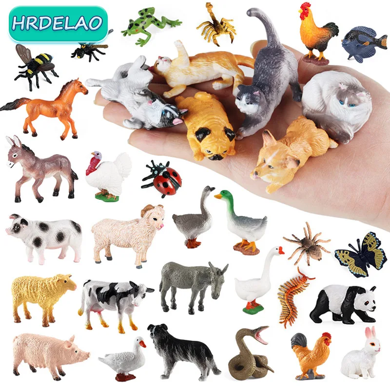 Simulation-Wild-Animal-Model-Toy-Mini-Animals-Lion-Tiger-Chicken-Duck ...