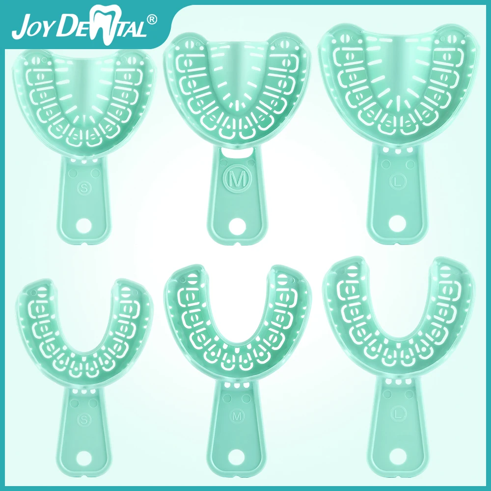 6Pcs/Set JOY DENTAL Dental Impression Trays Green Full Mouth for Teeth ...