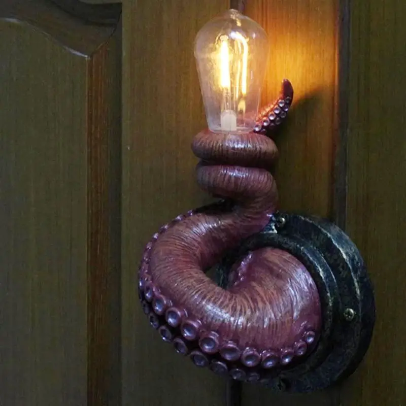 Wall-Light-Octopus-Vintage-Tentacle-Shape-Wall-Lamp-Realistic-Resin ...