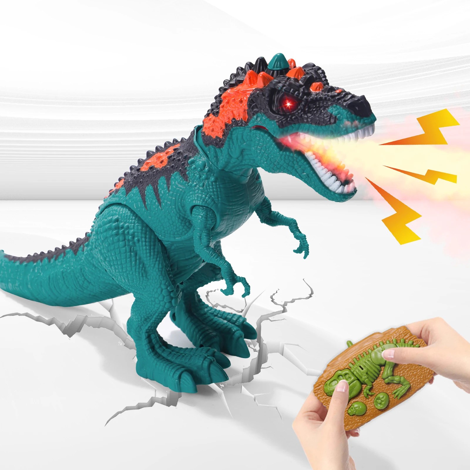 New 2.4G Water Spray Remote Control Dinosaur Toy Electronic Smart ...
