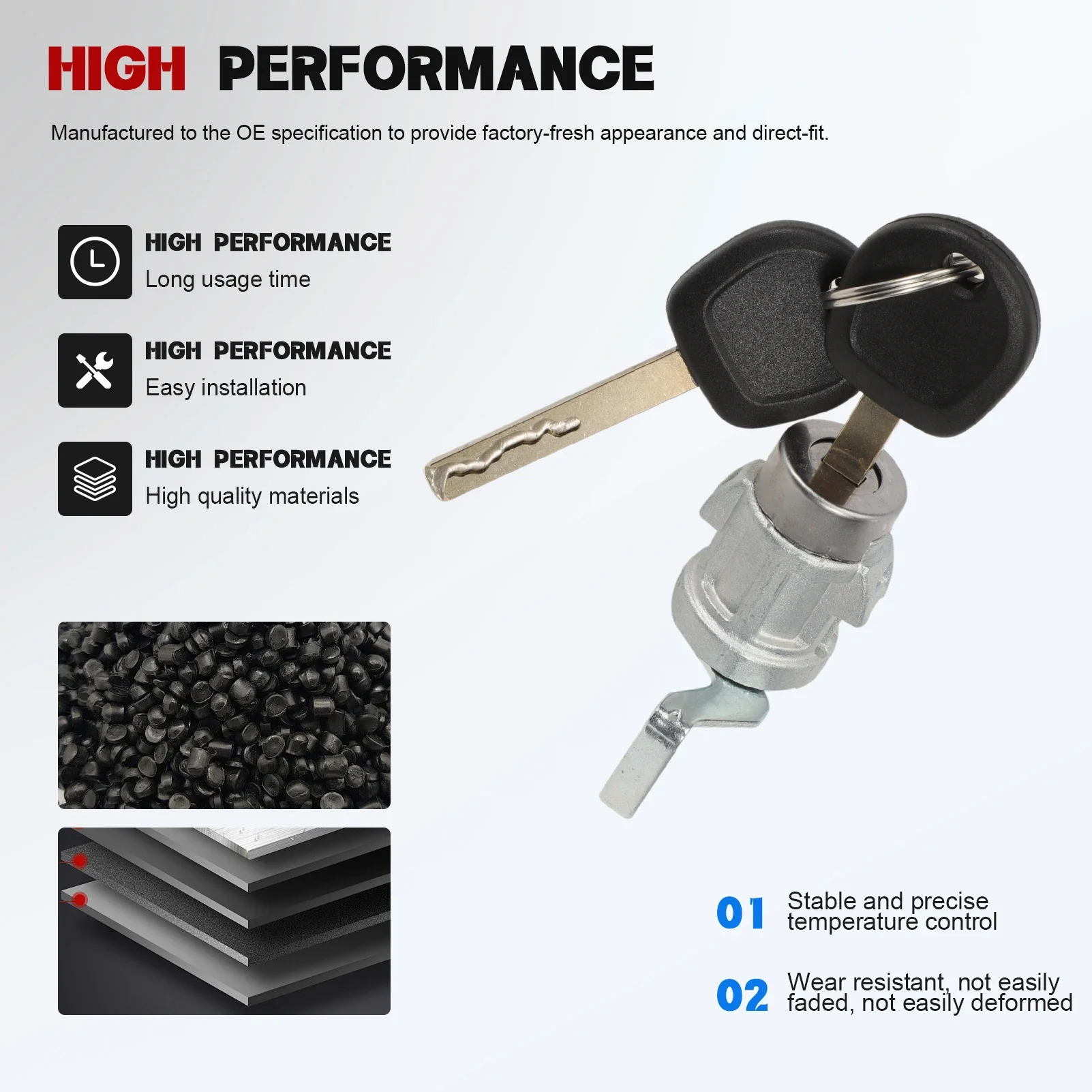 Rear Tailgate Liftgate Door Lock Cylinder with Keys For 2014-2019 ...
