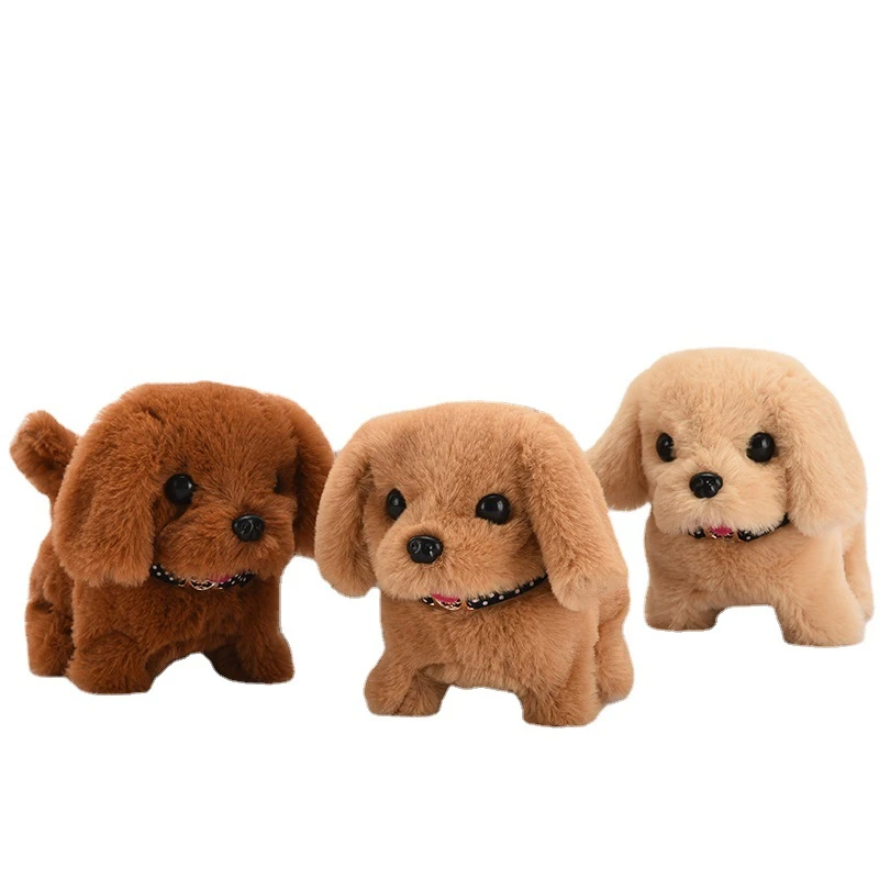 18CM Robot Puppy Plush Toys Interactive Cute Dog Robot Funny Wagging ...