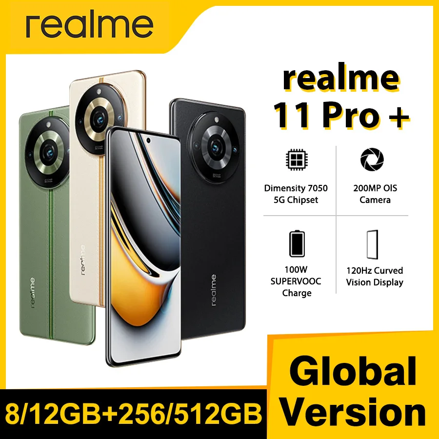 Global-Version-realme-11-Pro-Plus-5G-200MP-Camera-100W-Charge-6-7-120Hz ...