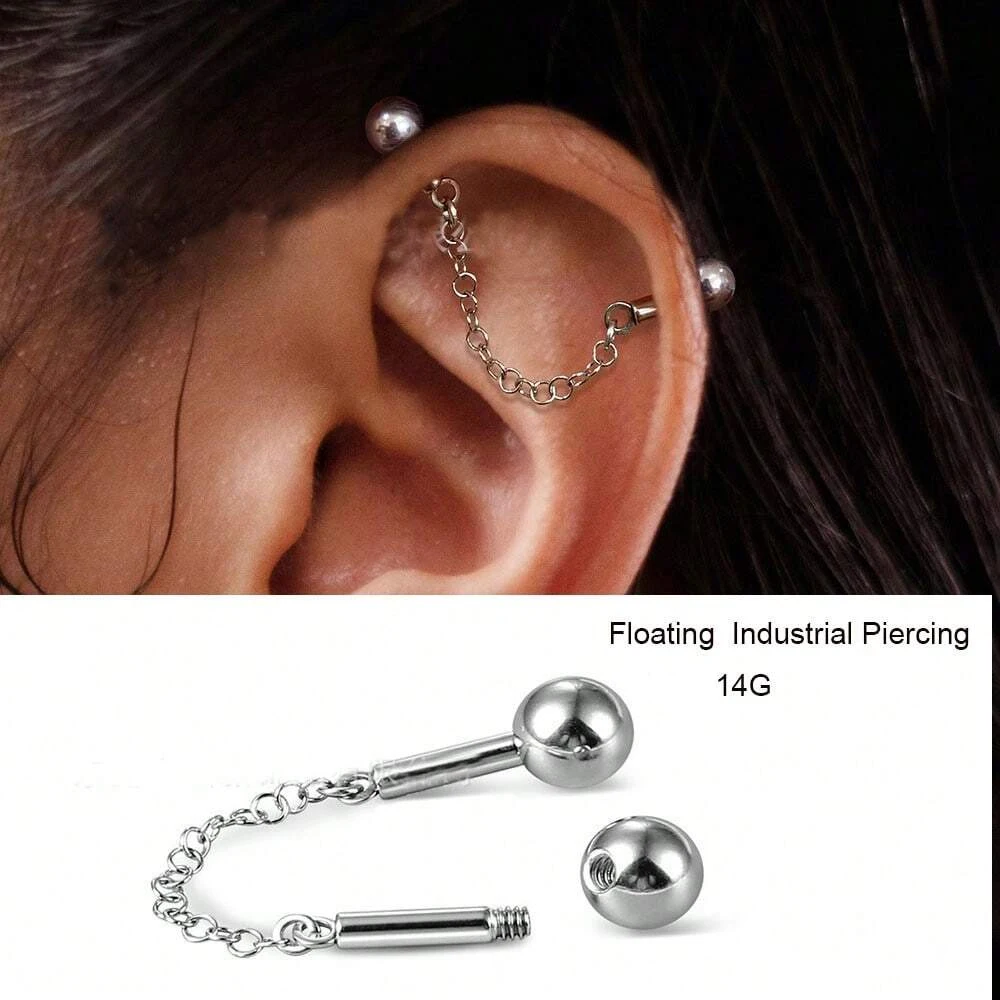 1 Piece Stainless Steel Chain Floating Industrial Piercing Industrial ...