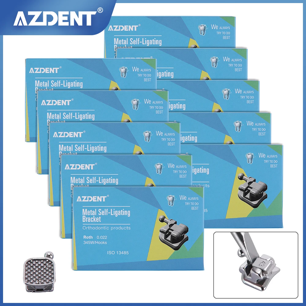 AZDENT-10-Packs-Dental-Orthodontic-Brackets-Passive-Self-Ligating ...