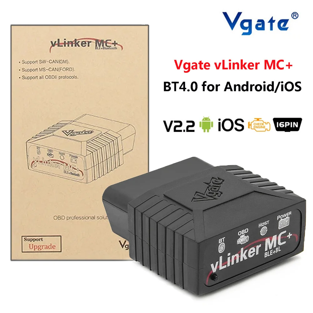 Vgate vLinker MC+ ELM327 V2.2 Bluetooth 4.0 OBD2 Scanner Bimmer Code ...