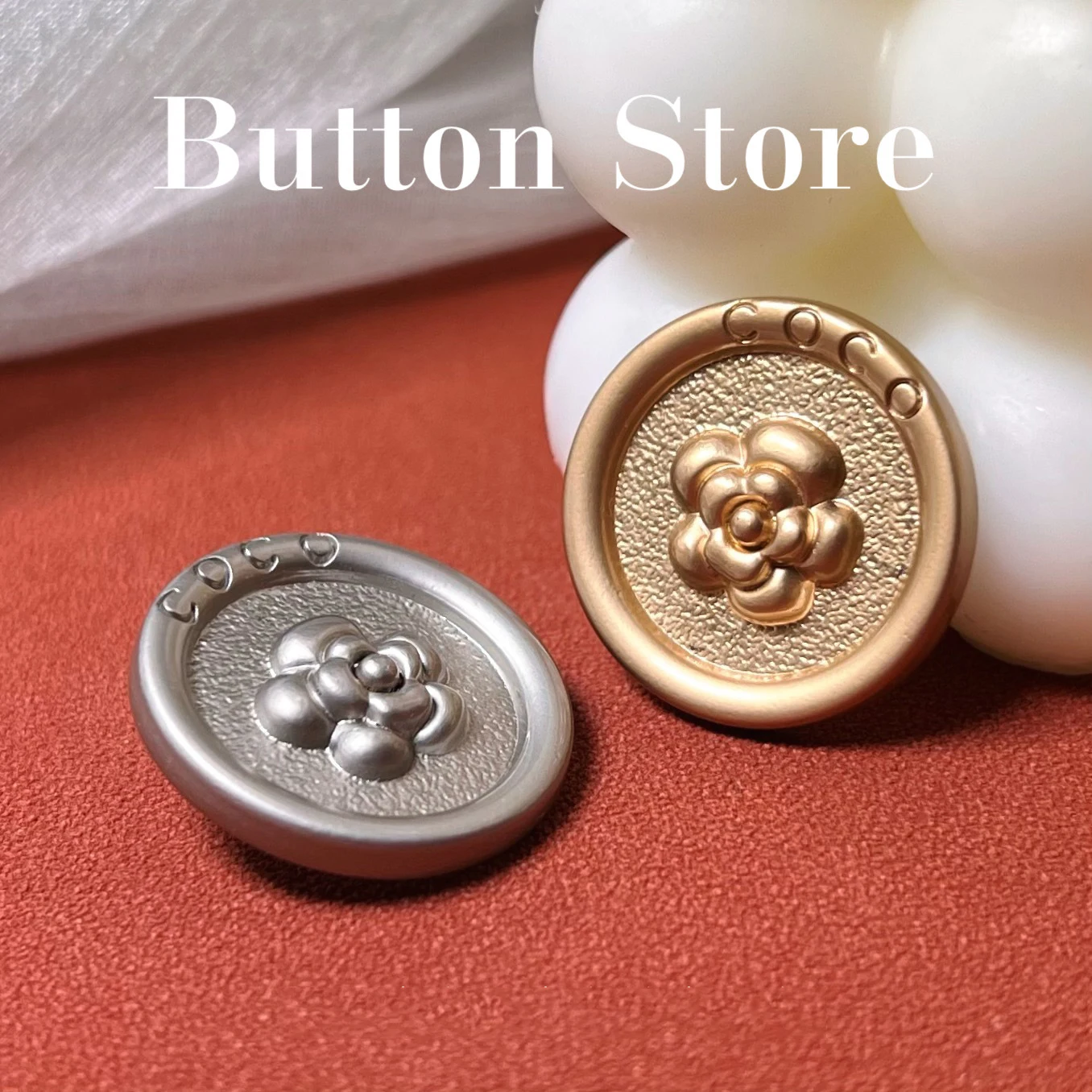 6pcs-Luxury-Design-Gold-Silver-Flower-Shape-Metal-Buttons-For-Clothing ...