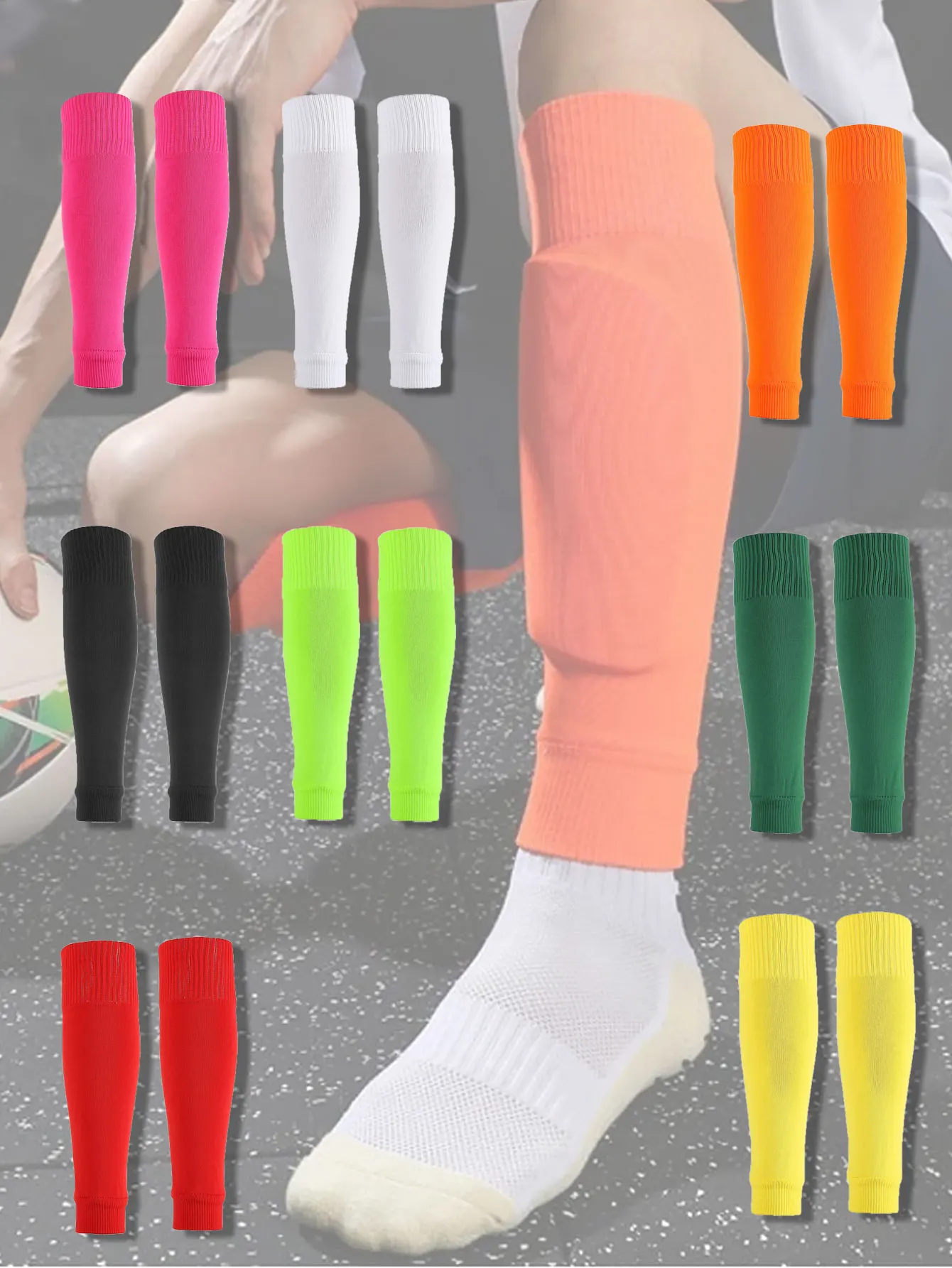 2 pairs of football leg protectors without breathable footboard sock ...