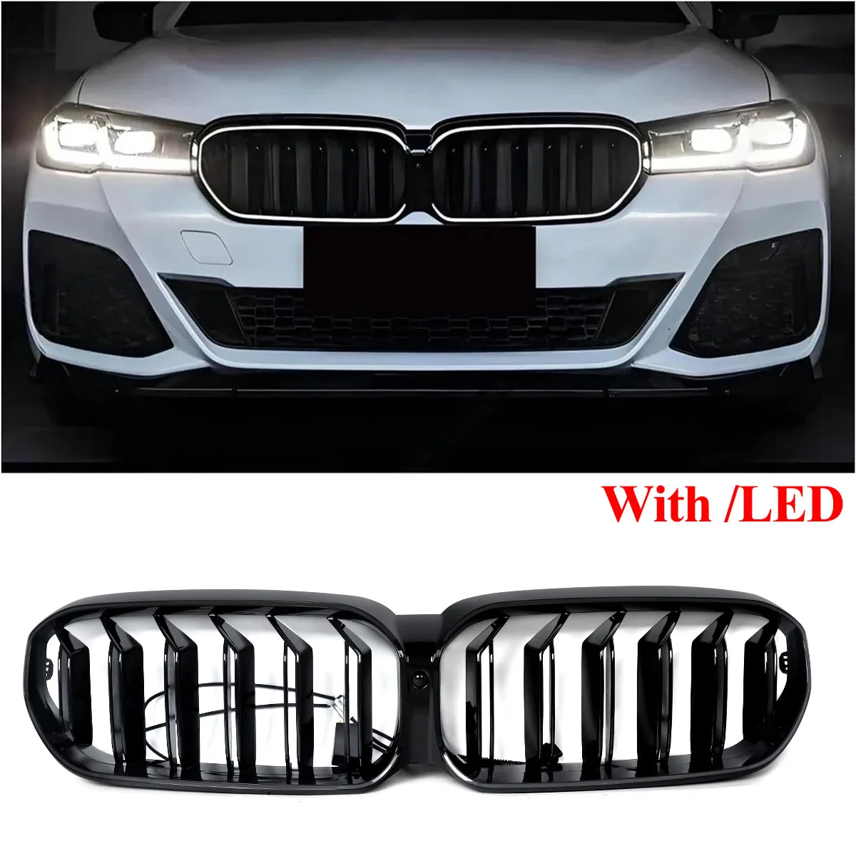 For BMW 5 Series G30 G38 G31 2021 2022 2023 2024 2025 LCI Kidney Grille ...