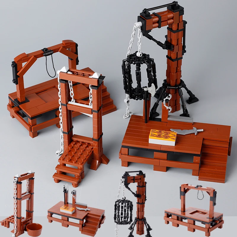 Medieval-Guillotine-Hanging-Cage-Building-Block-Crane-Dining-Table ...