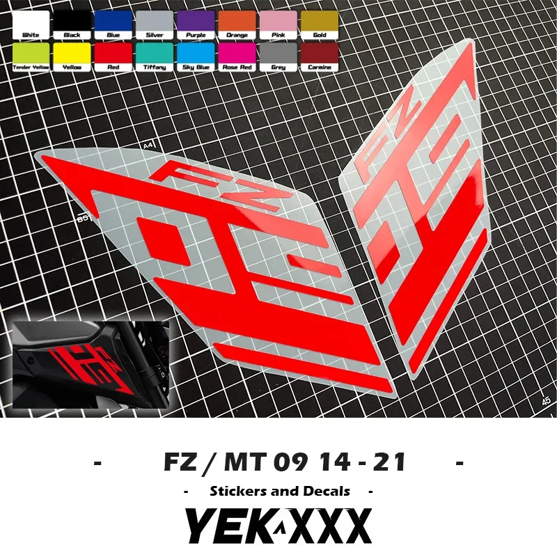 For-YAMAHA-MT09-FZ09-Motorcycle-Air-Intake-Pipe-Shell-Fairing-Sticker ...