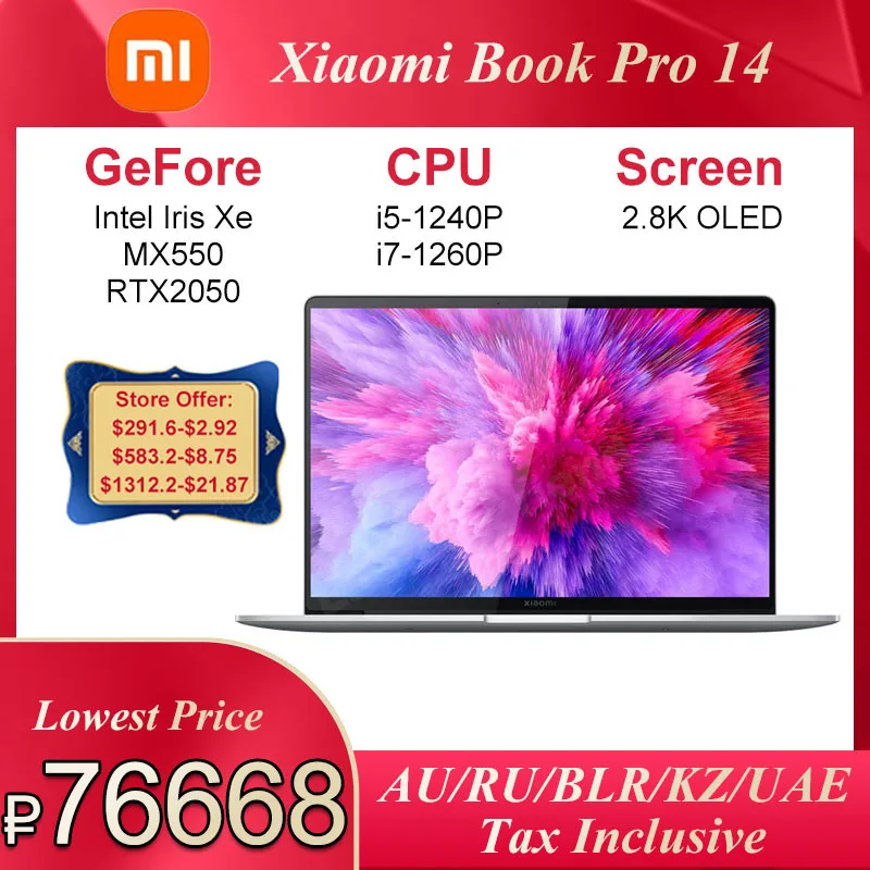 Xiaomi-port-til-Book-Pro-14-2022-i5-1240P-i7-1260P-Iris-Xe-MX550 ...