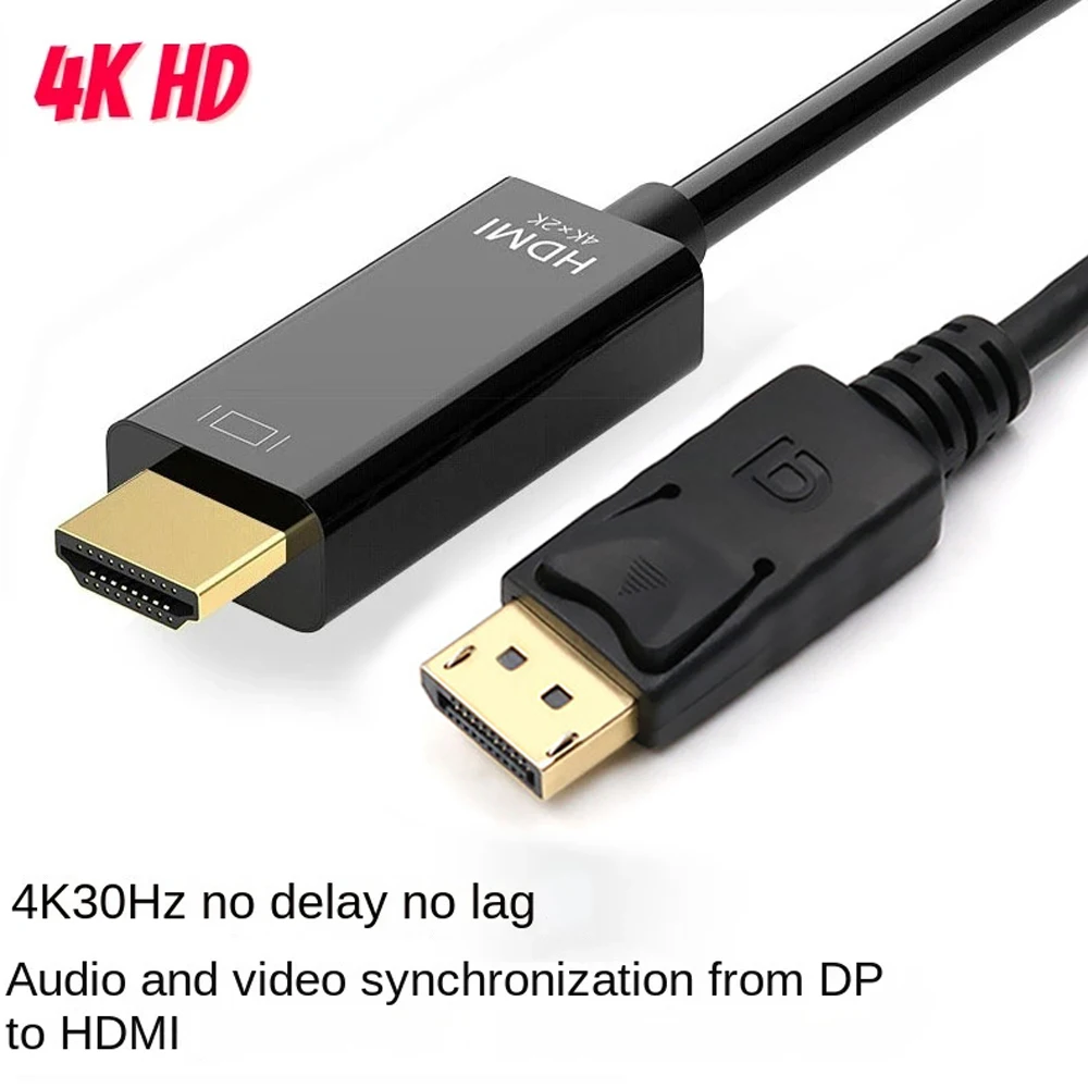 Cable-adaptador-unidireccional-DP-a-HDMI-4k-1080P-HD-1-8-m-Cable-de ...