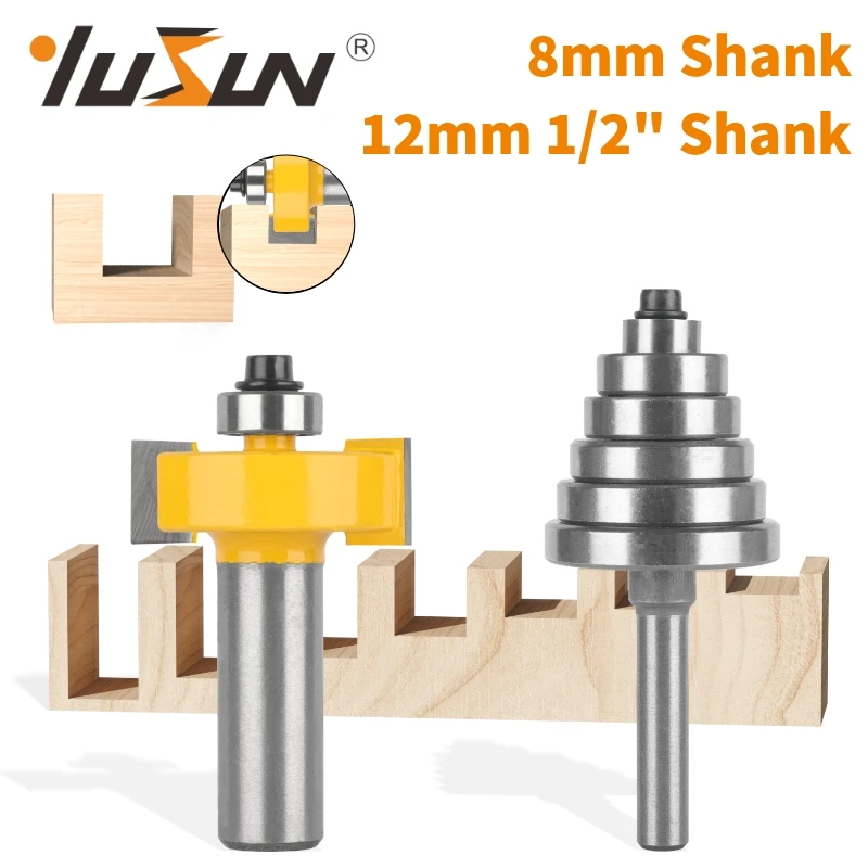 8mm-12mm-12-7mm-T-Type-Sloting-Bit-With-6-Bearings-Sets-Router-Bit ...