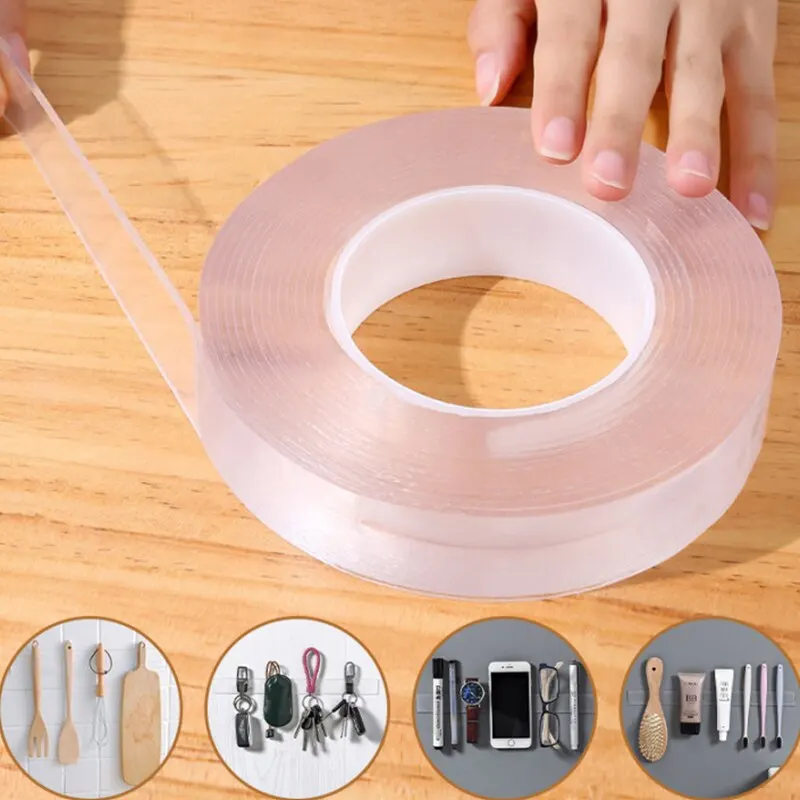 Nano-Double-Sided-Tape-Transparent-Waterproof-Strong-Tape-Reusable-Nano ...