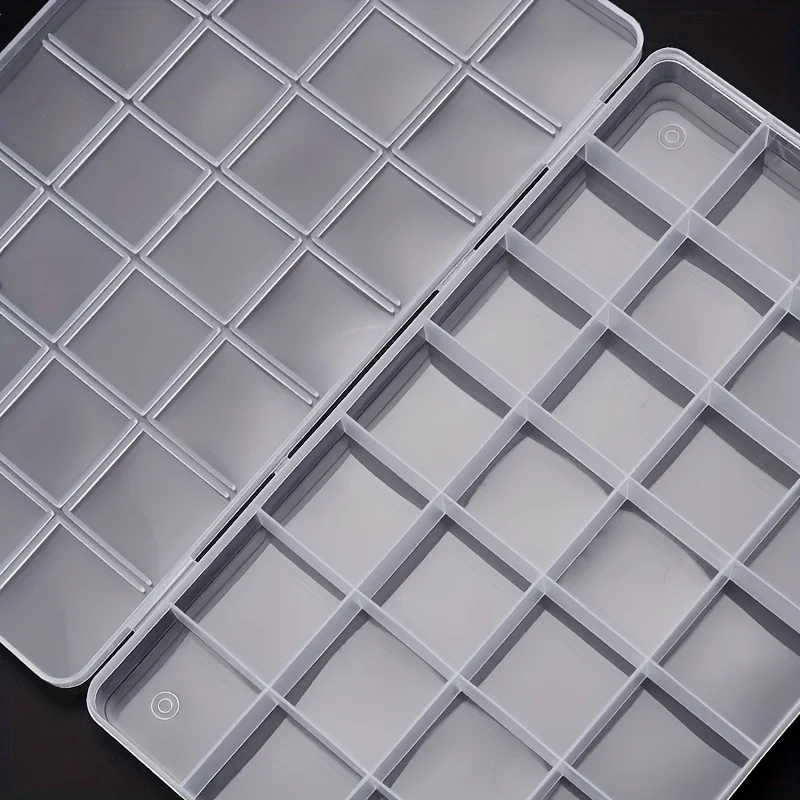 1Pc Multifunctional Clear Plastic Organizer Box with Grids Container ...