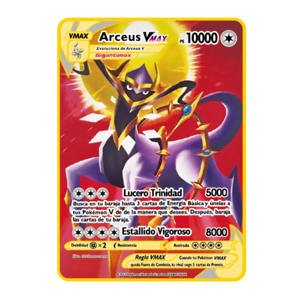 2022Spanish Pokémon Cards Metal Letters Spanish Iron Cards Mewtwo ...