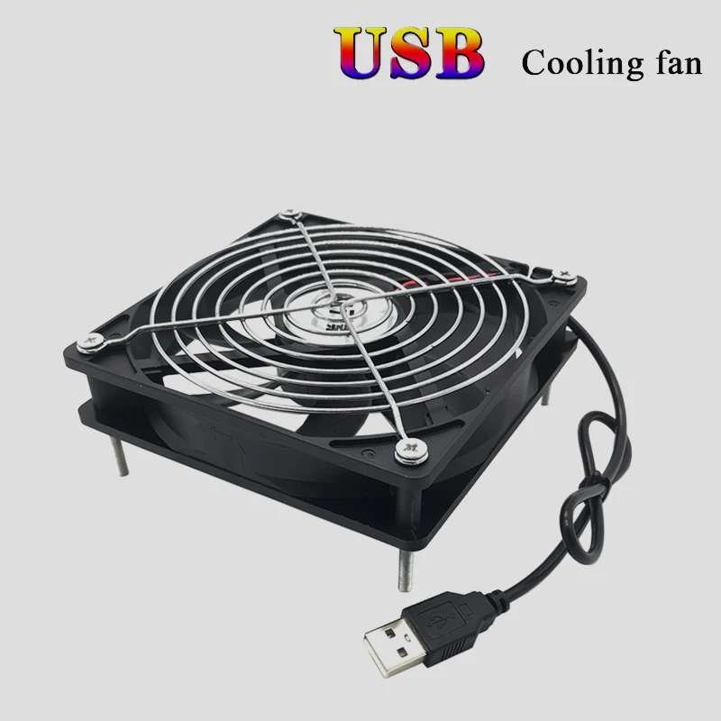 120x120x25mm 80x80x25mm 5V USB Power Cooling Case Fan For Receiver DVR ...