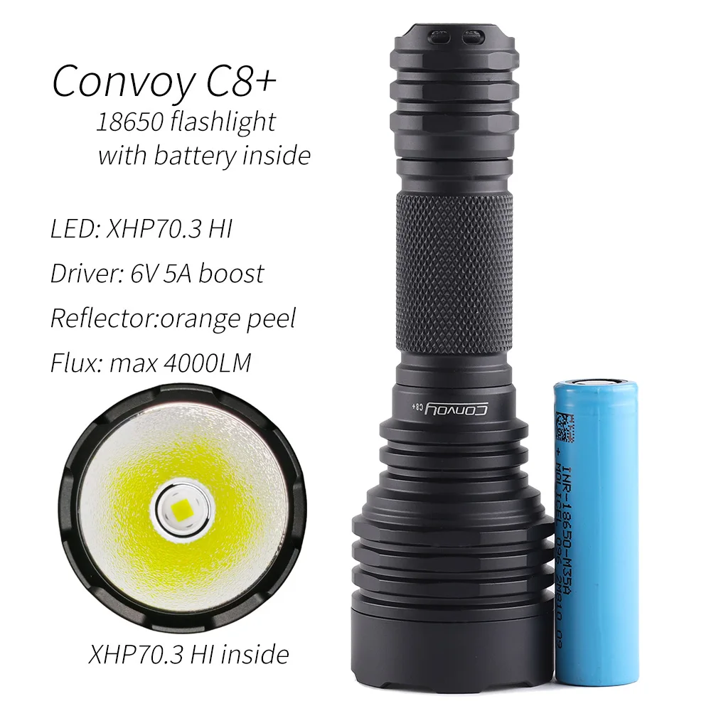 Convoy-C8-XHP70-3-HI-18650-flashlight-max-4000LM-high-brightness-floody ...
