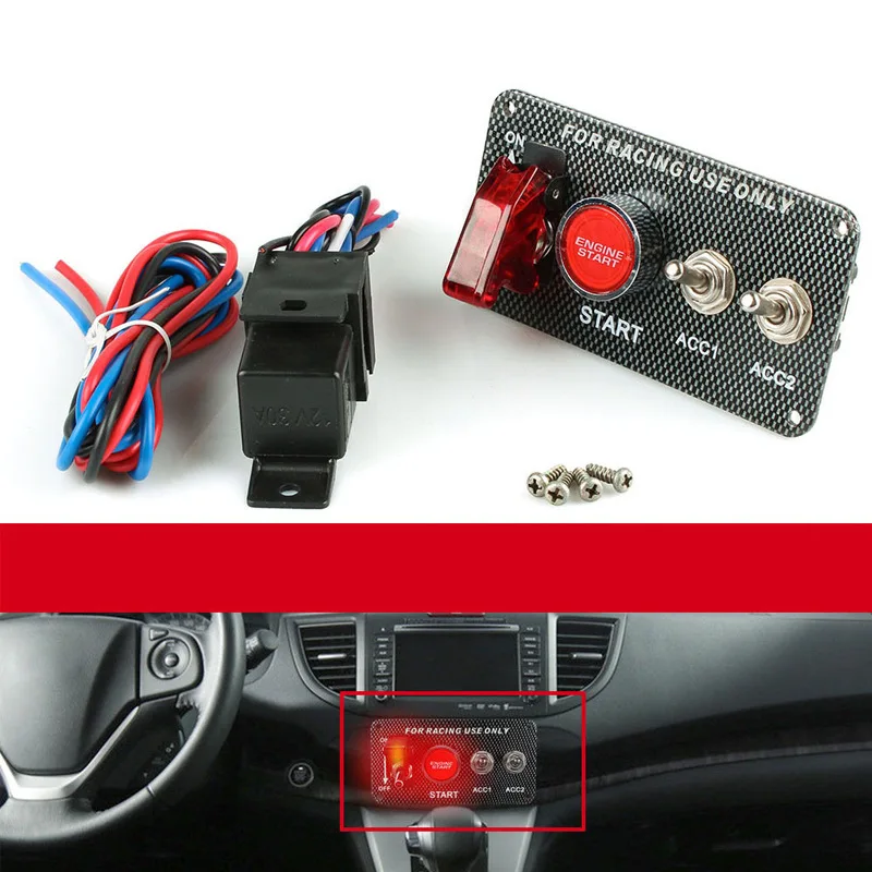 Engine-Ignition-Switch-Carbon-Fiber-Ignition-Button-for-Car ...