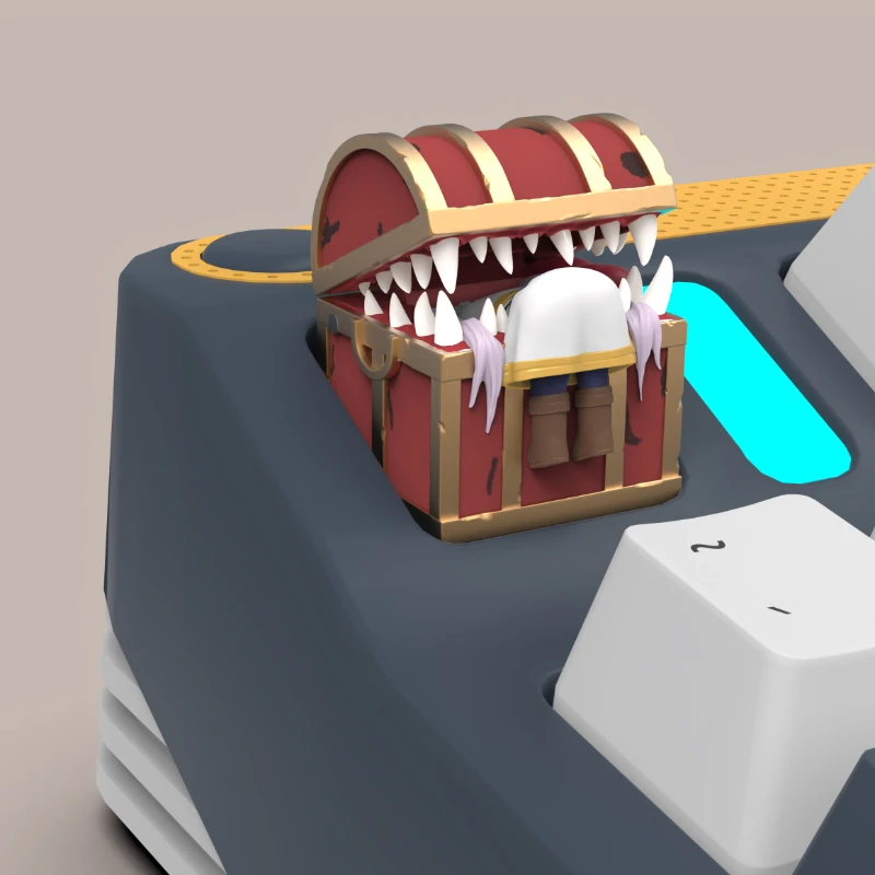 Frieren-Key-Cap-Anime-Monster-Box-Keycaps-Handmade-Resin-Keycaps-for ...