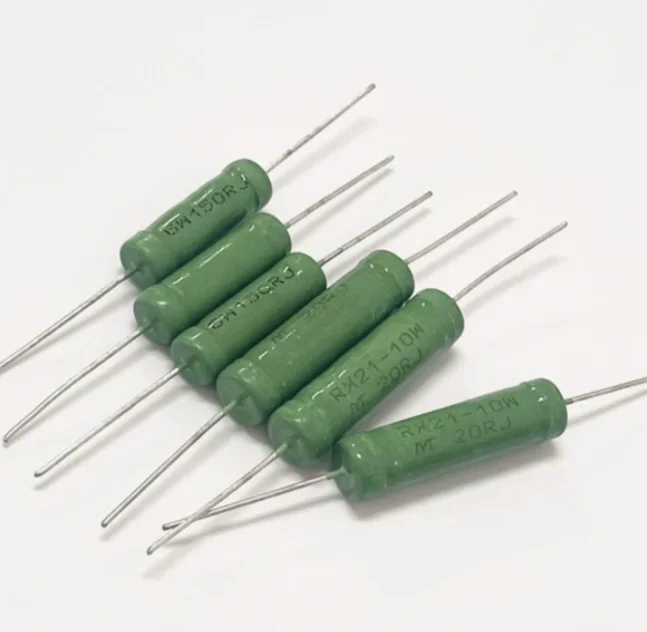 10pcs-RX21-wirewound-resistors-5-J-5W-6W-10W-33R-36R-39R-47R-50R-51R ...