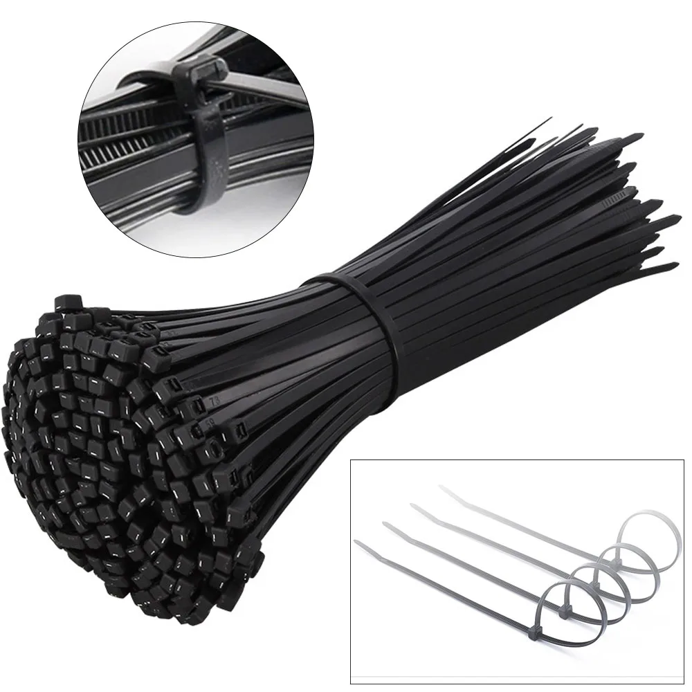 Tuteur - lien - attache,100 pièces attache-câble en plastique Nylon autobloquant blanc jardin ...