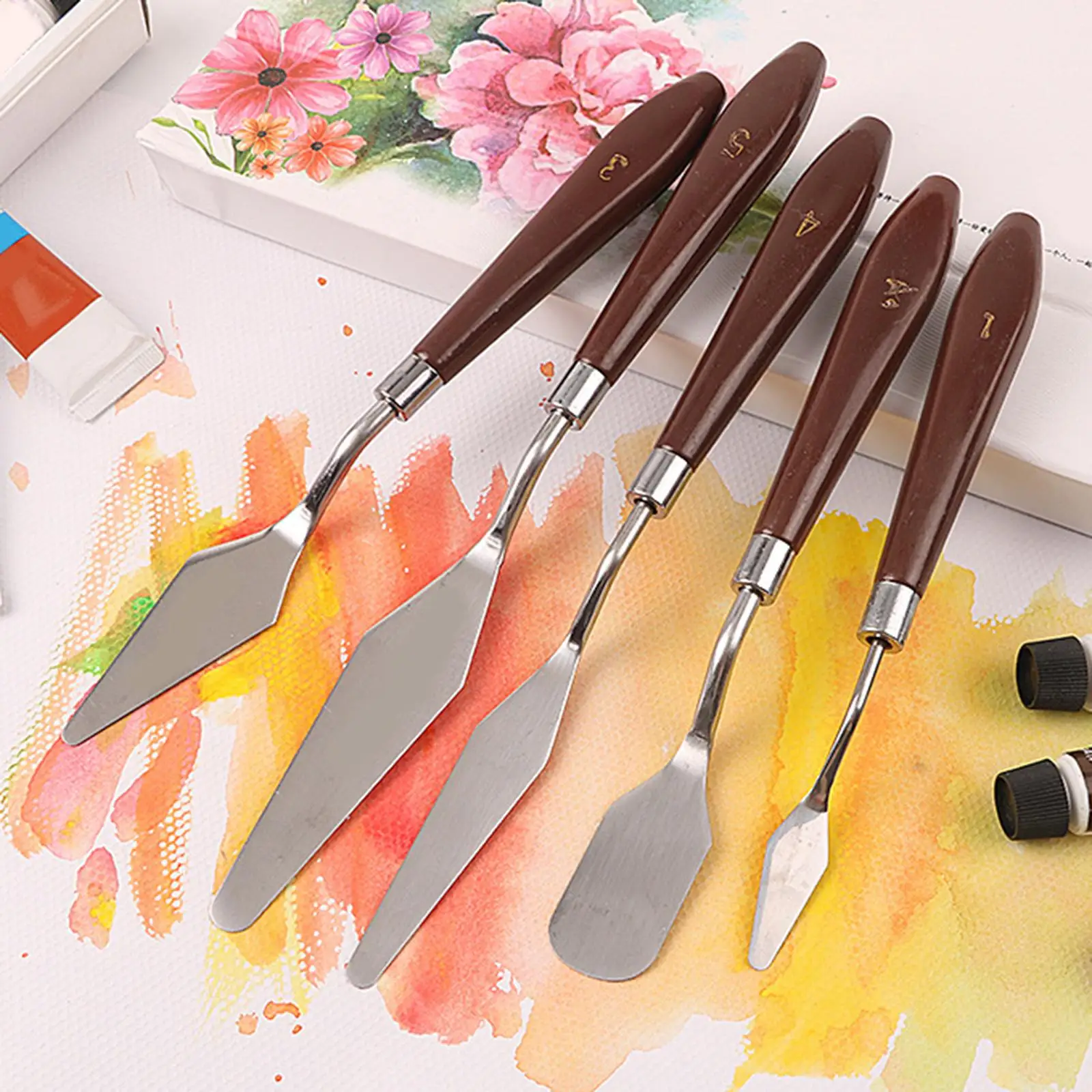 Stainless Steel Spatula Oil Painting Supplies Color Mixing