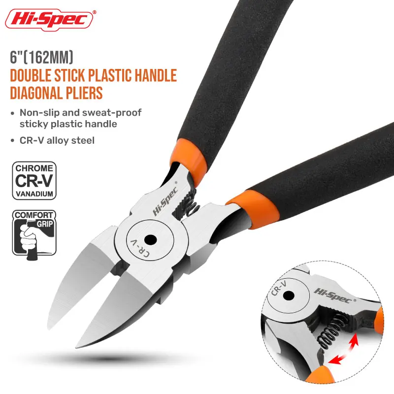 Hi-Spec-Cutting-Pliers-Nipper-Side-Steel-Wire-Cutter-Diagonal-Pliers ...