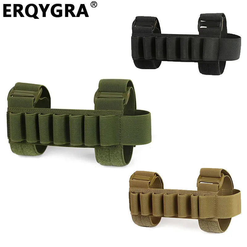 Erqygra tático shotgun buttstock holsters 7 redonda mag munição bolsas ...
