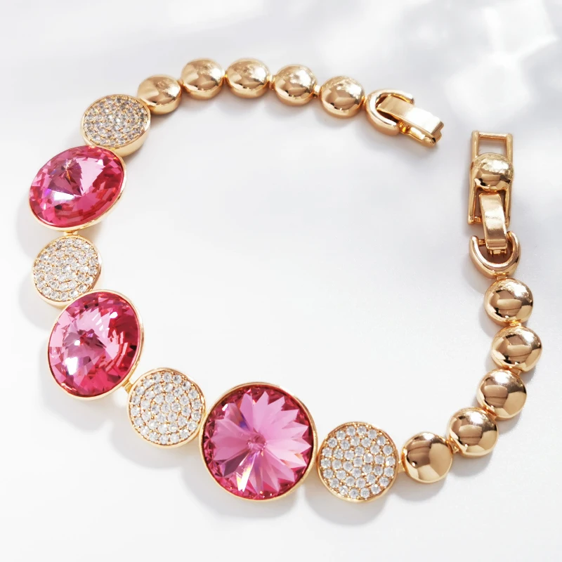 Gold-Filled-Bracelets-for-Women-Party-Wedding-Luxurious-Round-Designer ...