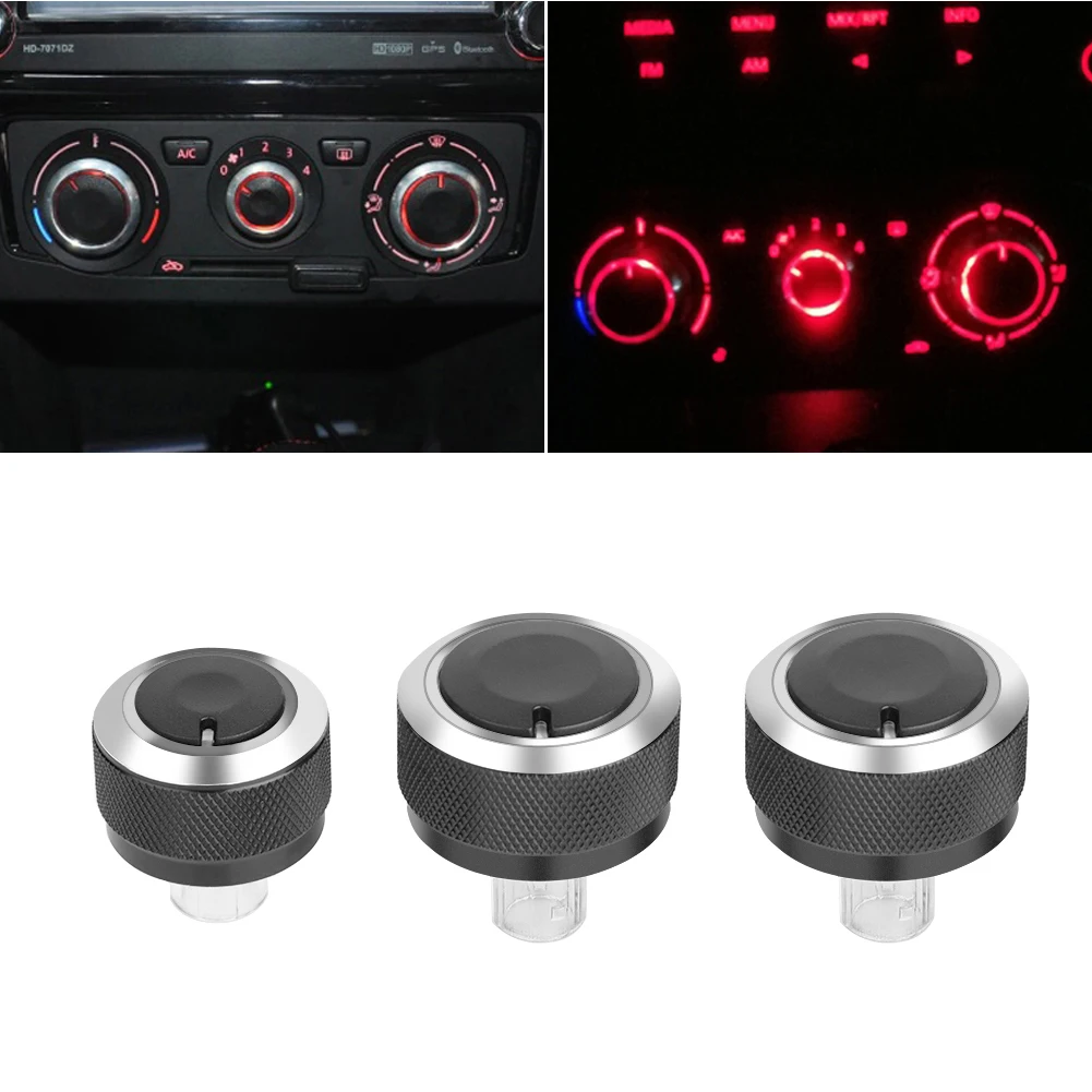 3 Pcs Air Condition Heat Control Switch Knob Ac Knob For Vw Passat B6 ...