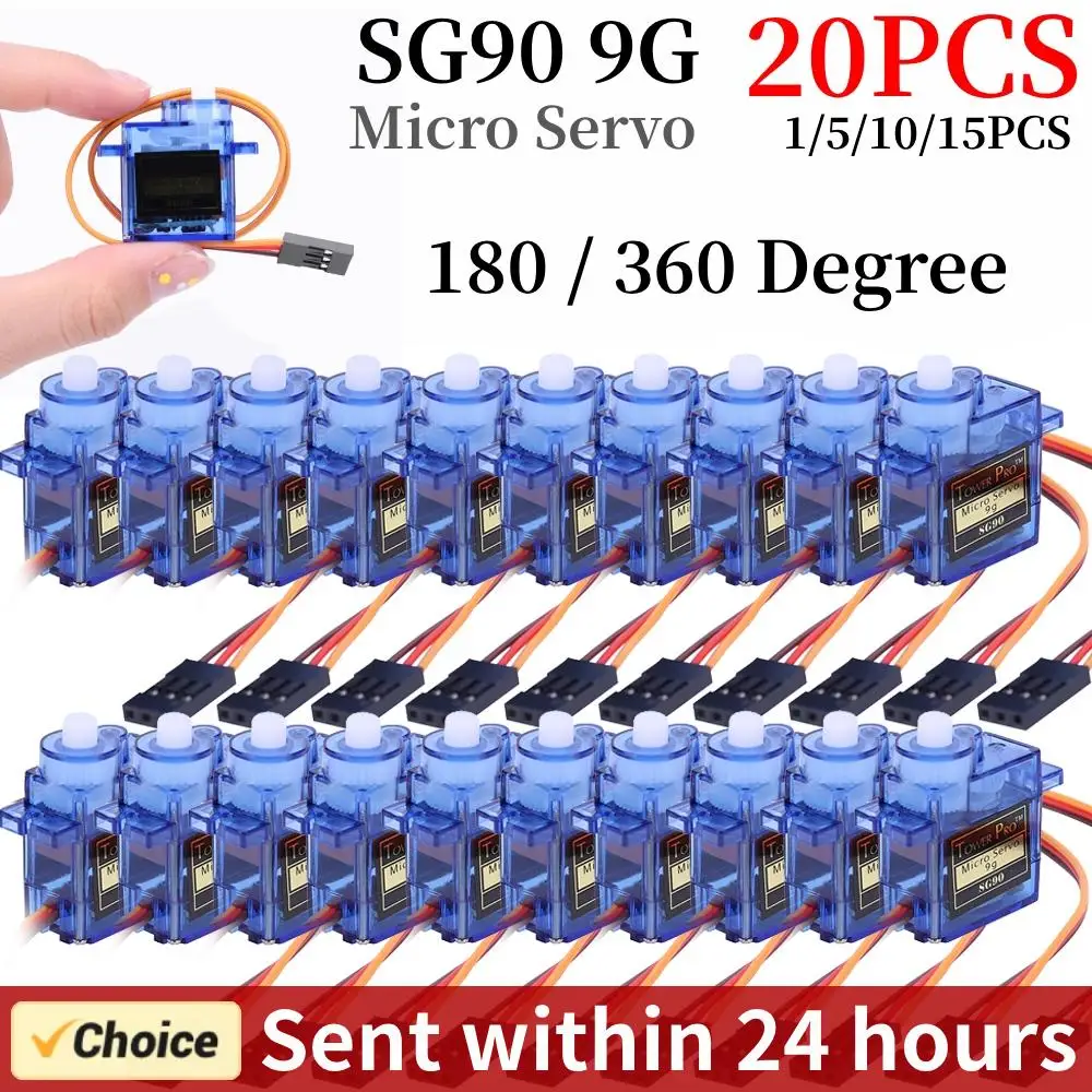 1-20pcs-SG90-9G-Micro-Servo-Servo-Motor-for-RC-Planes-Robot-Arm-180-360 ...