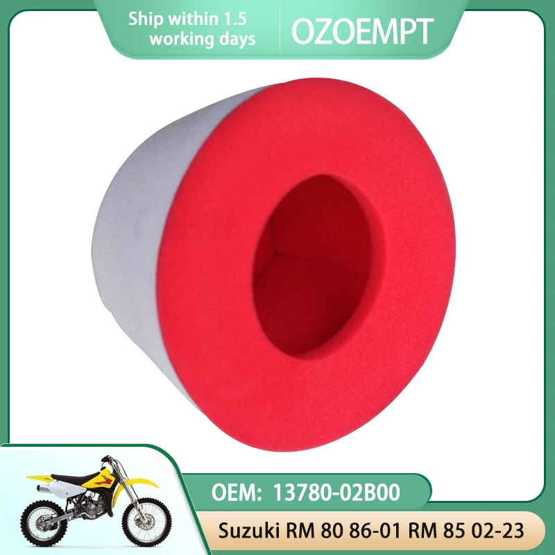 OZOEMPT-DUAL-LAYER-FOAM-Motorcycle-Air-Filter-Apply-to-Suzuki-RM-80-86 ...