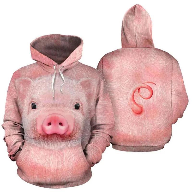 3D-Print-Animal-Pig-Graphic-Hoodies-For-Men-Women-Cute-Animal-Long ...