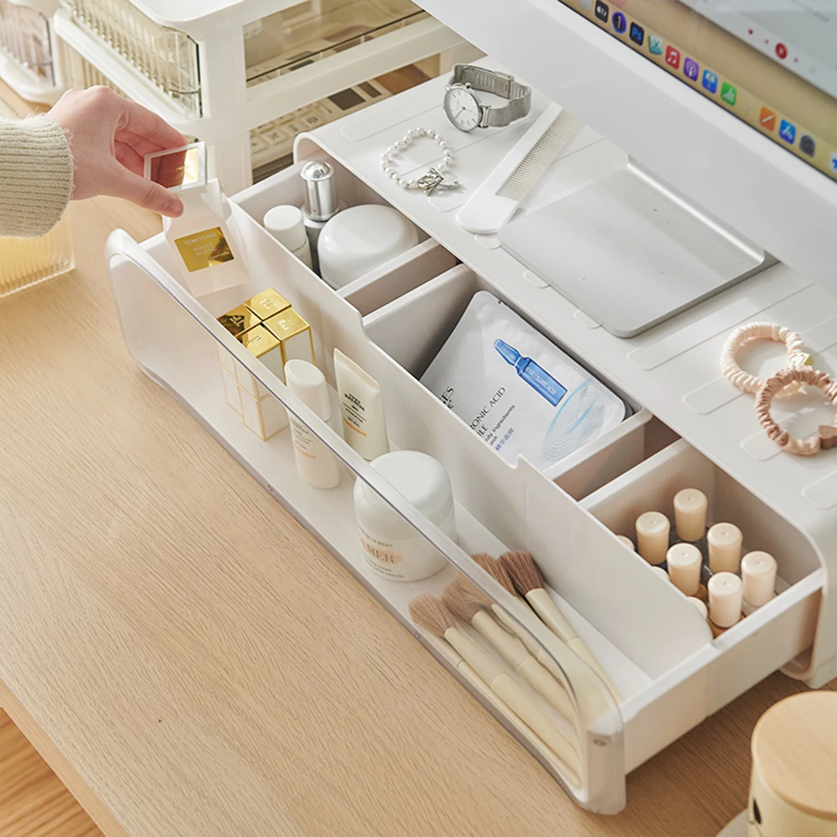 multifunctional-display-stand-desktop-storage-stand-hand-dustproof ...