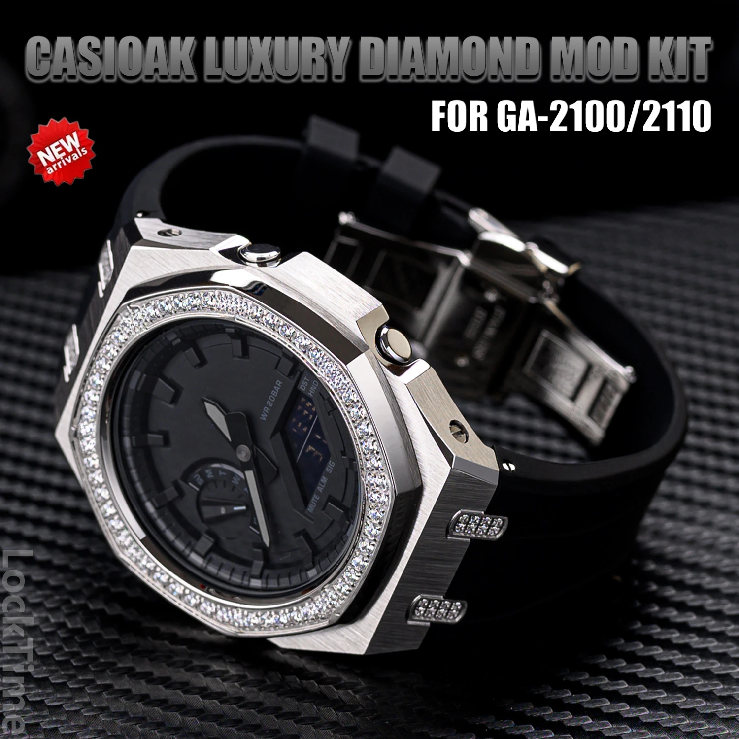 Luxury-Diamonds-Case-Modification-Kit-For-Casioak-GA-2100-2110-Watch ...