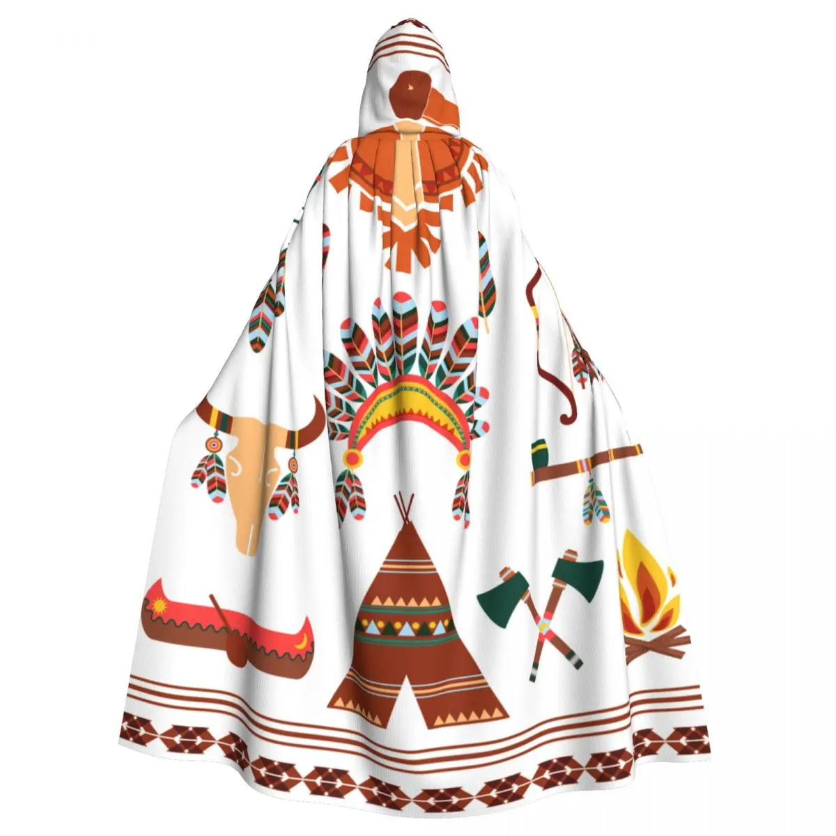 Aztec-Mayan-Print-Hooded-Cloak-Polyester-Unisex-Witch-Cape-Costume ...