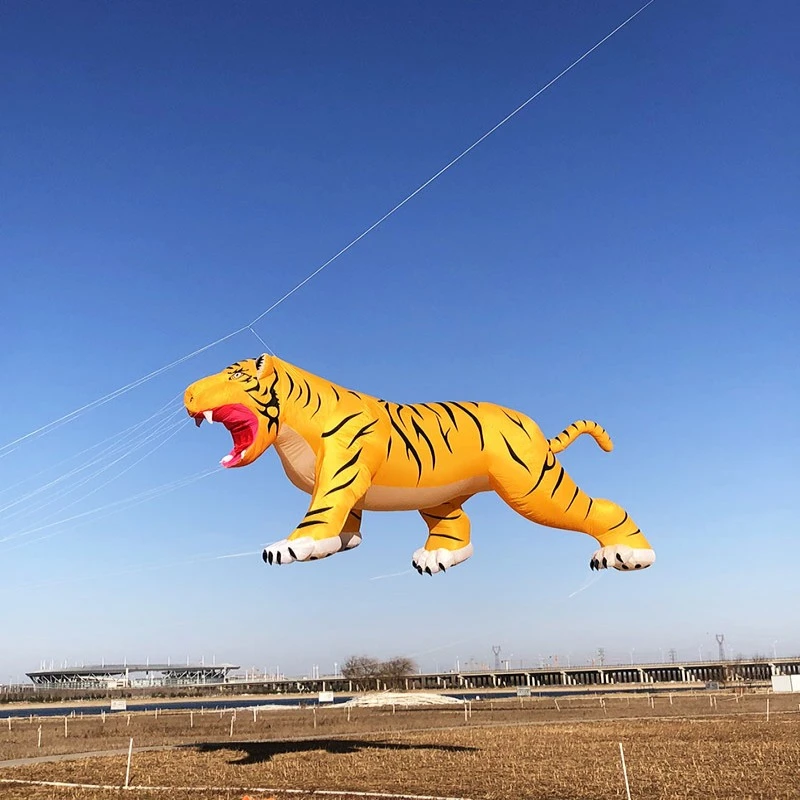 free shipping tiger kite pendant ripstop nylon fabric soft kite for ...