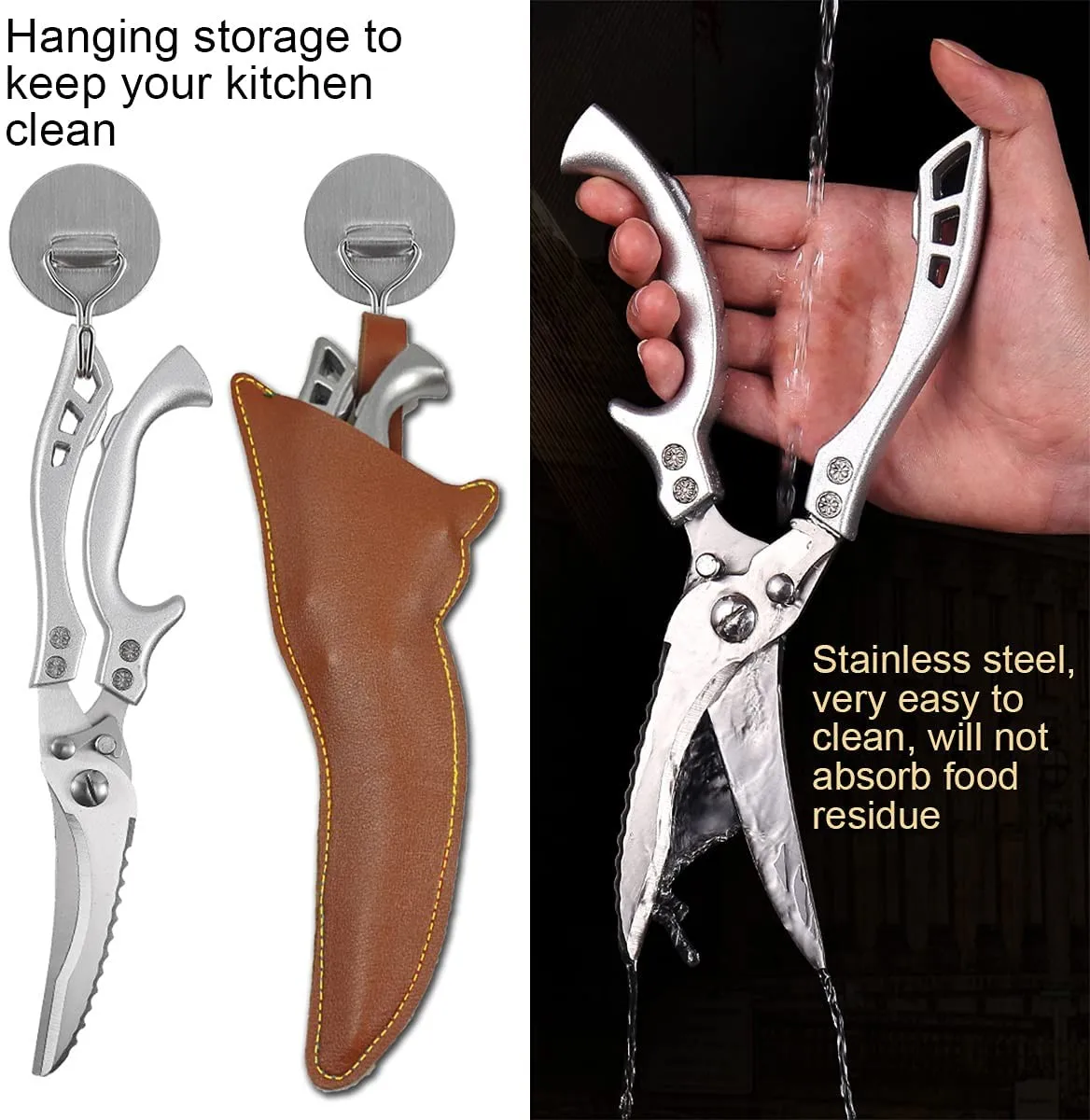 Kitchen Scissors Multipurpose Chicken Bone Shears, Duck and Fish Cutter ...