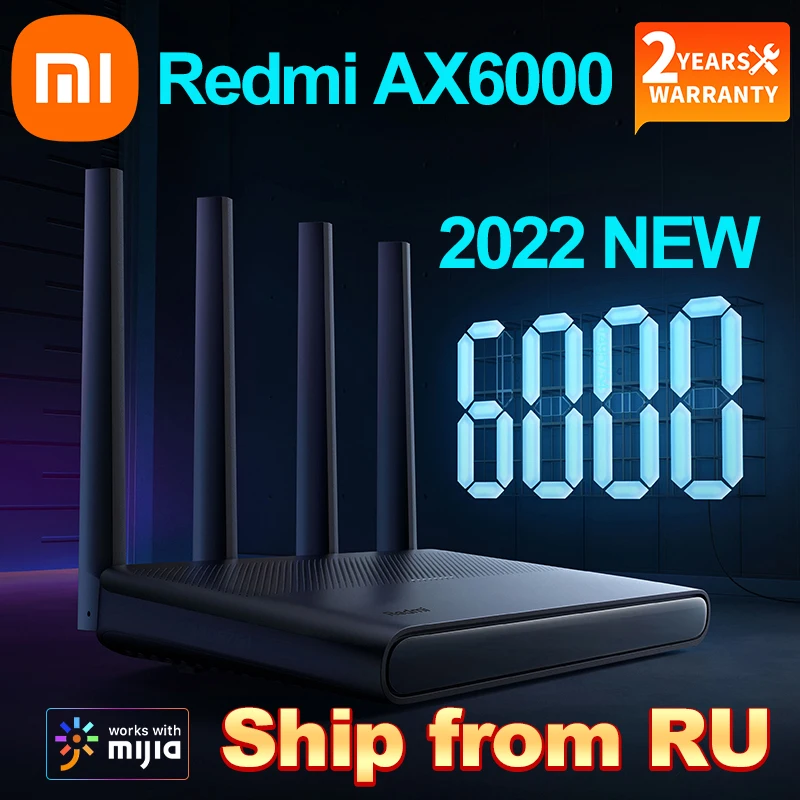 Xiaomi-enrutador-Redmi-AX6000-con-sistema-de-malla-amplificador-de-se ...