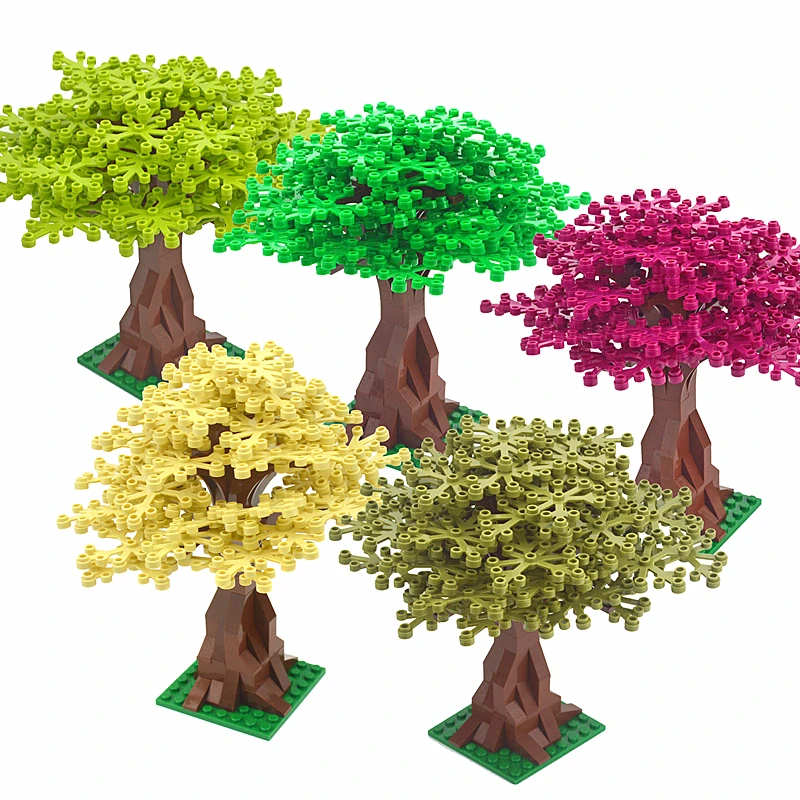 City-Tree-Green-Bush-DIY-Building-Blocks-Flower-Grass-Plants-Garden ...