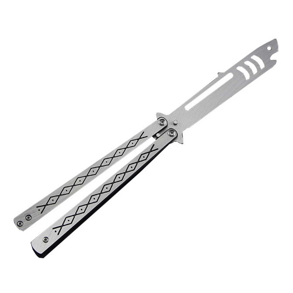 1pc Foldable Butterfly Knife Blunt Balisong Shark Design Balisong ...