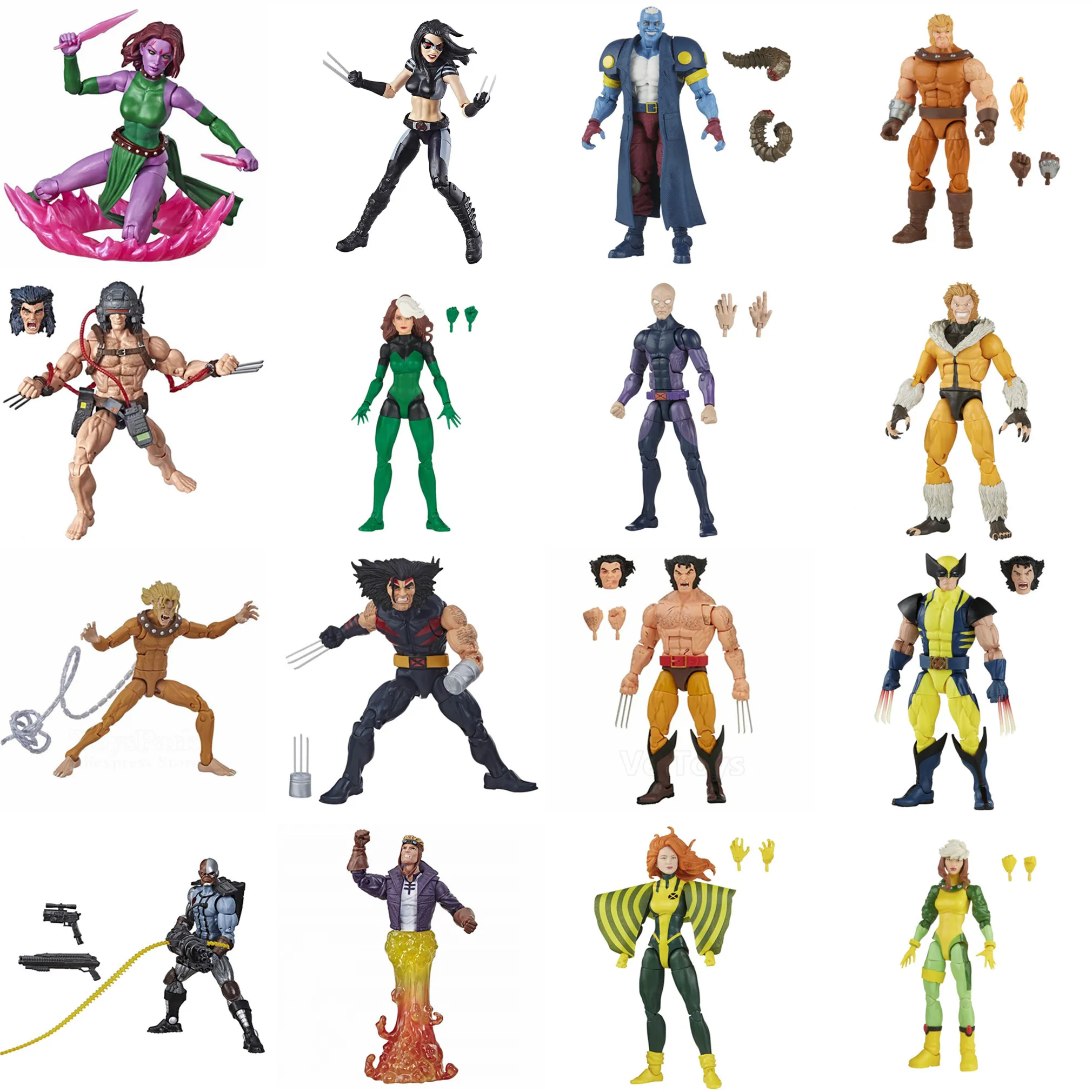 Marvel-Legends-X-MEN-Wolverine-Sabretooth-Siryn-Rogue-Weapon-X-Gambit ...