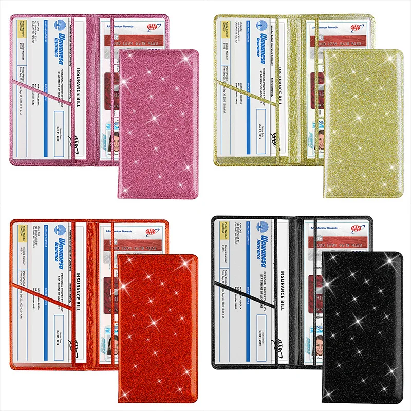 Diamond-Car-Insurance-Policy-Protective-Cover-Card-Ticket-Cover-PU ...