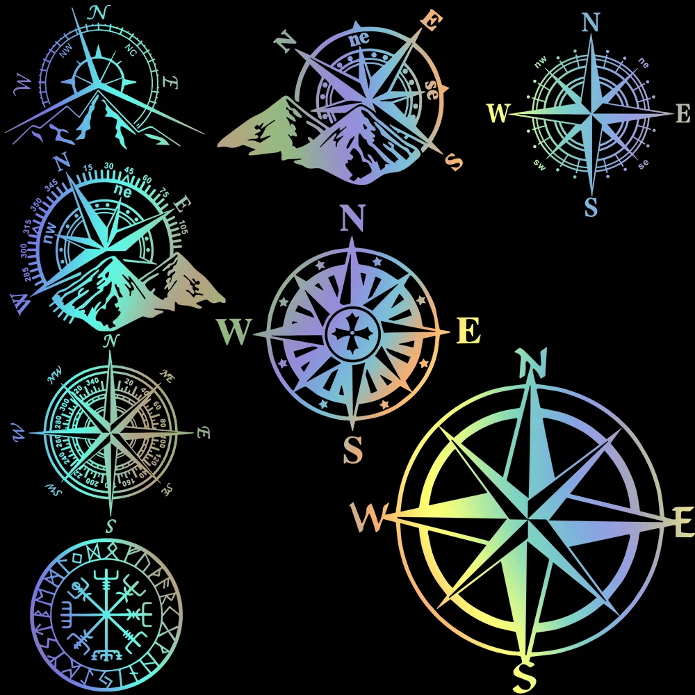 Compass-combination-Car-sticker-Decals-Accessories-Premium-Quality ...