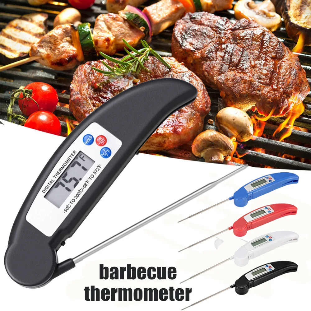 Instant-Read-Digital-Food-Probe-BBQ-Grill-Thermometer-Collapsible ...
