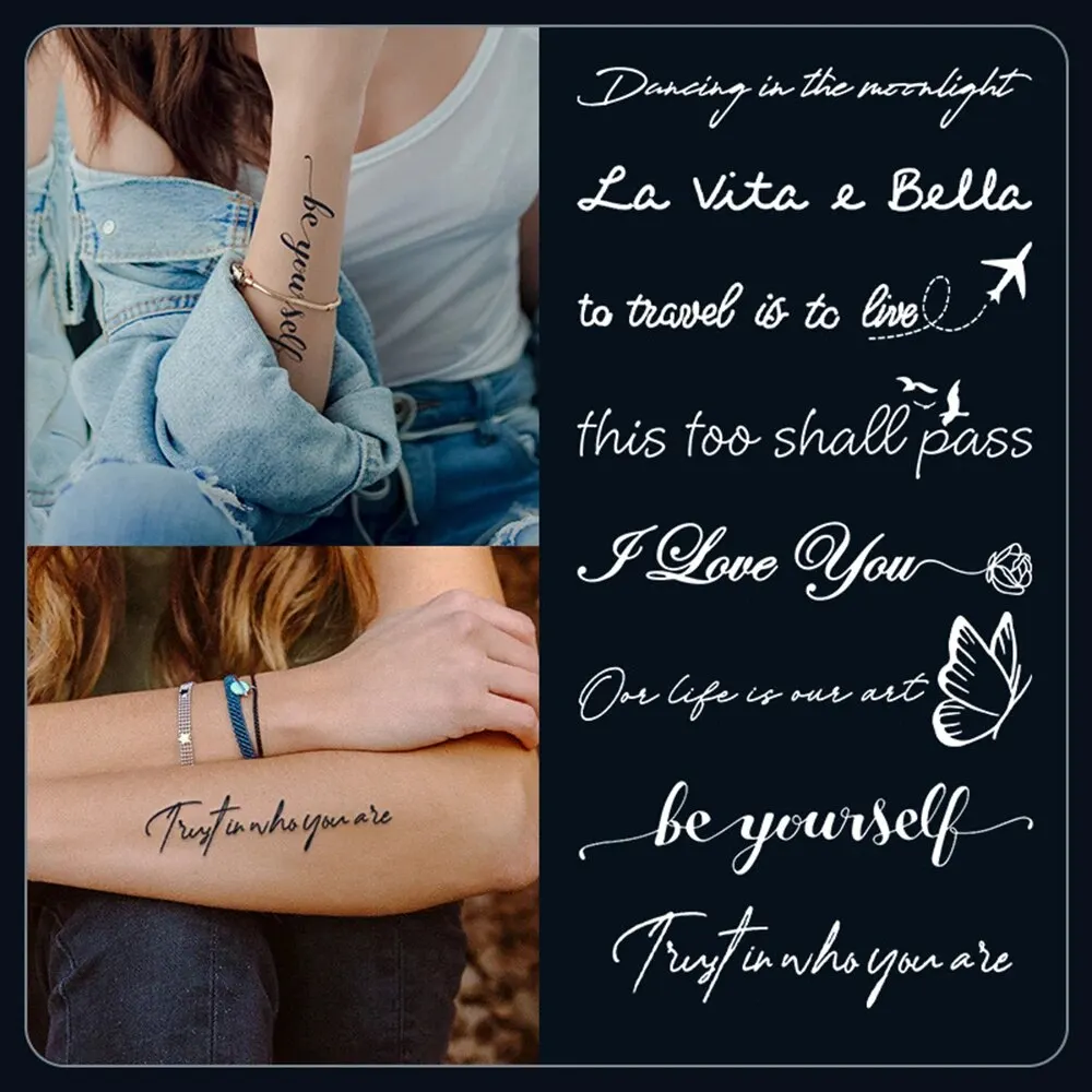 8-Herbal-Tattoo-Stickers-Instagram-Style-English-Letters-Semi-Permanent ...