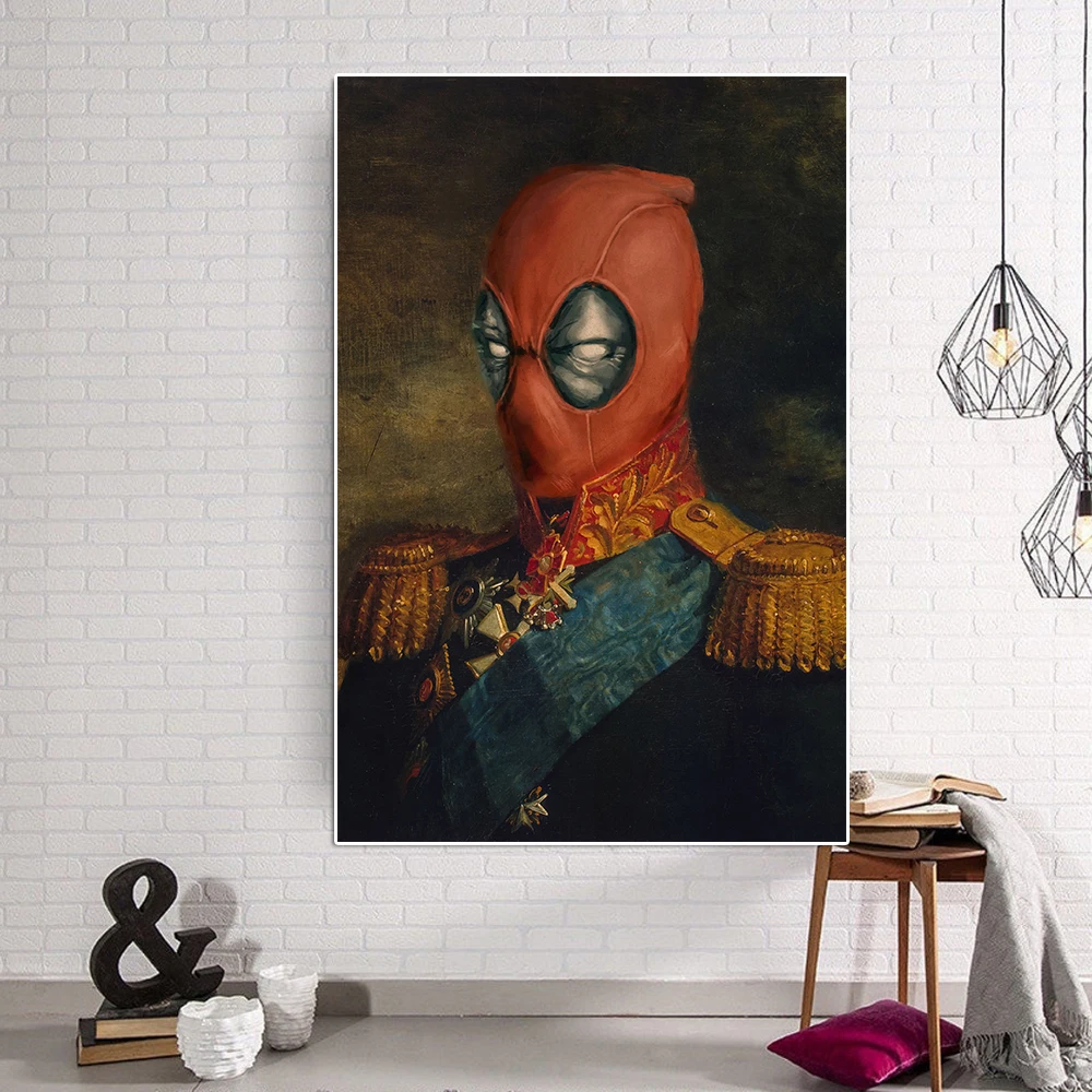 P-ster-de-Deadpool-de-superh-roe-divertido-de-Disney-pintura-de-lienzo ...